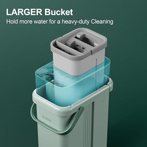 Mop and Bucket with Wringer Set, Hands-Free Bucket for Floor and Wall ...