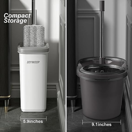 Mop and bucket with Wringer Set, Flat ,for floor cleaning with 3 Micro ...